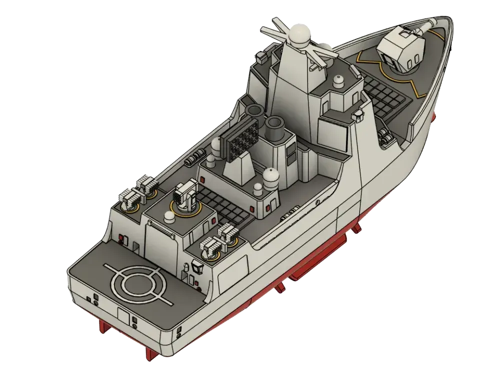 052D Destroyer Cub Glue-Free Assembly Toy by redghost13 MakerWorld: Download Free 3D Models