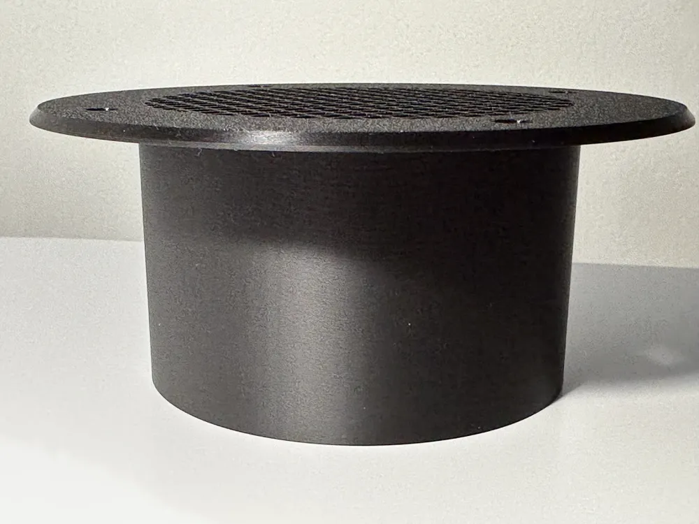 4-Inch Exhaust Vent Grille with Protective Mesh - Free 3D Print Model ...