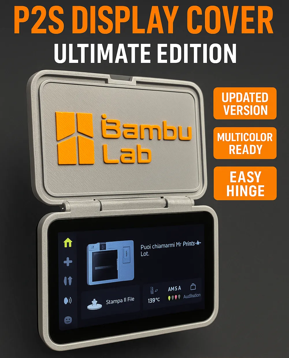 Bambu Lab Copertura Display Shield Pro P2S H2S H2D H2C da Coltellimania ...