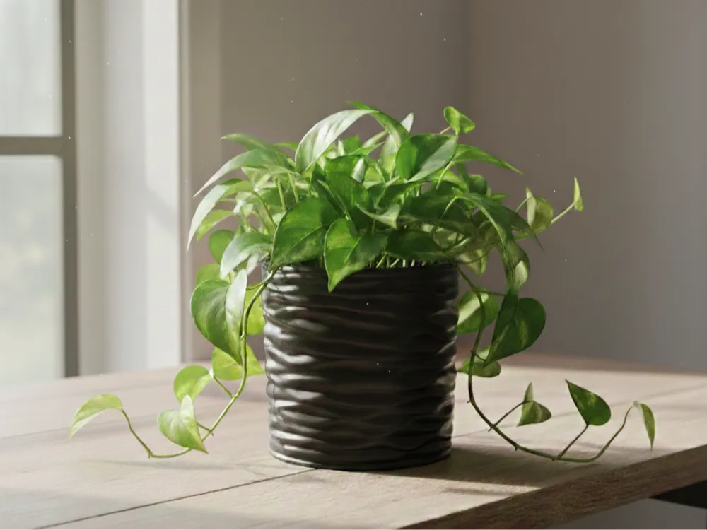 Modern Organic Wave Pot - Optimized Eco Ceramic - Free 3D Print Model ...
