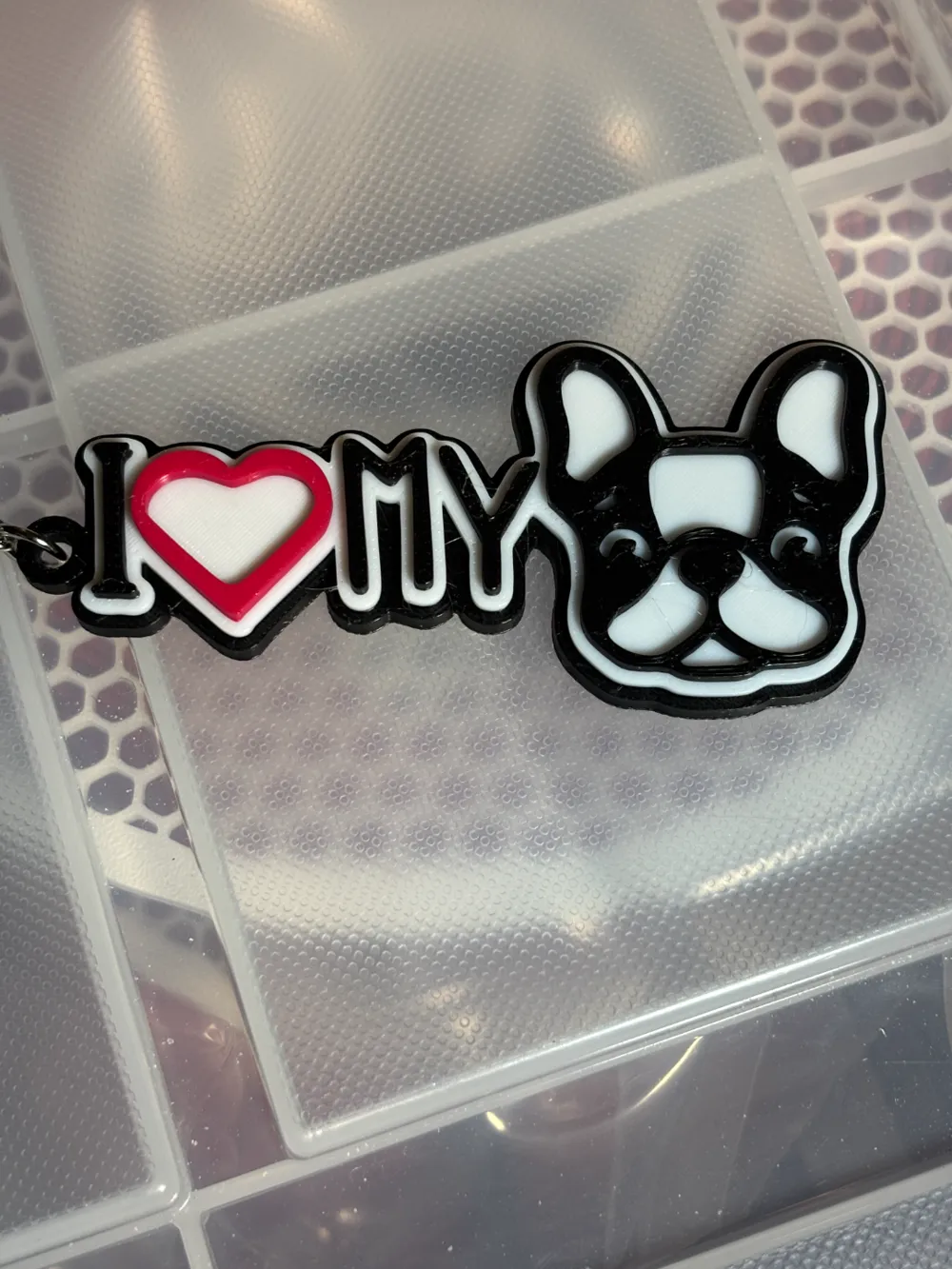 I LOVE MY FRENCHIE KEYCHAIN by Mstrsen MakerWorld: Download Free 3D Models