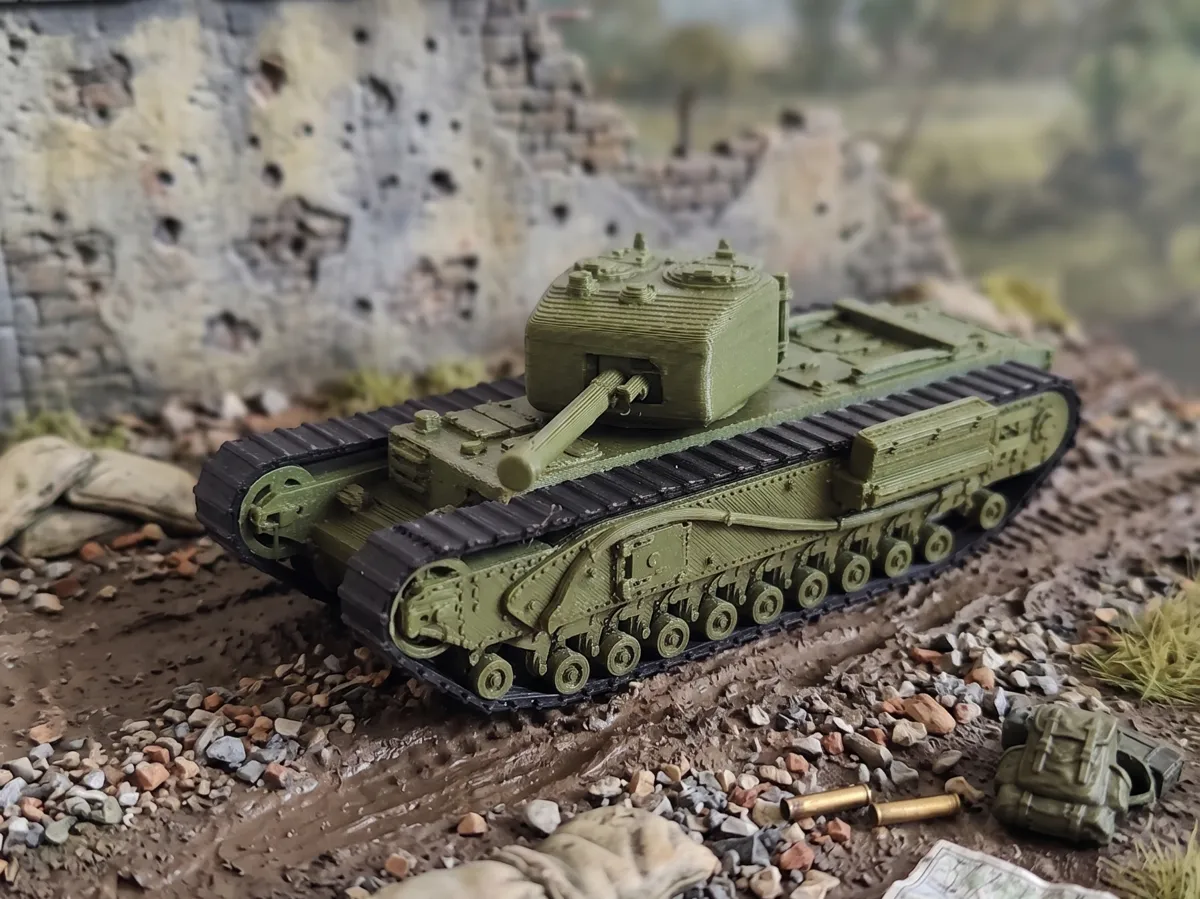 Churchill IV Tank Model 1/72 - Free 3D Print Model - MakerWorld