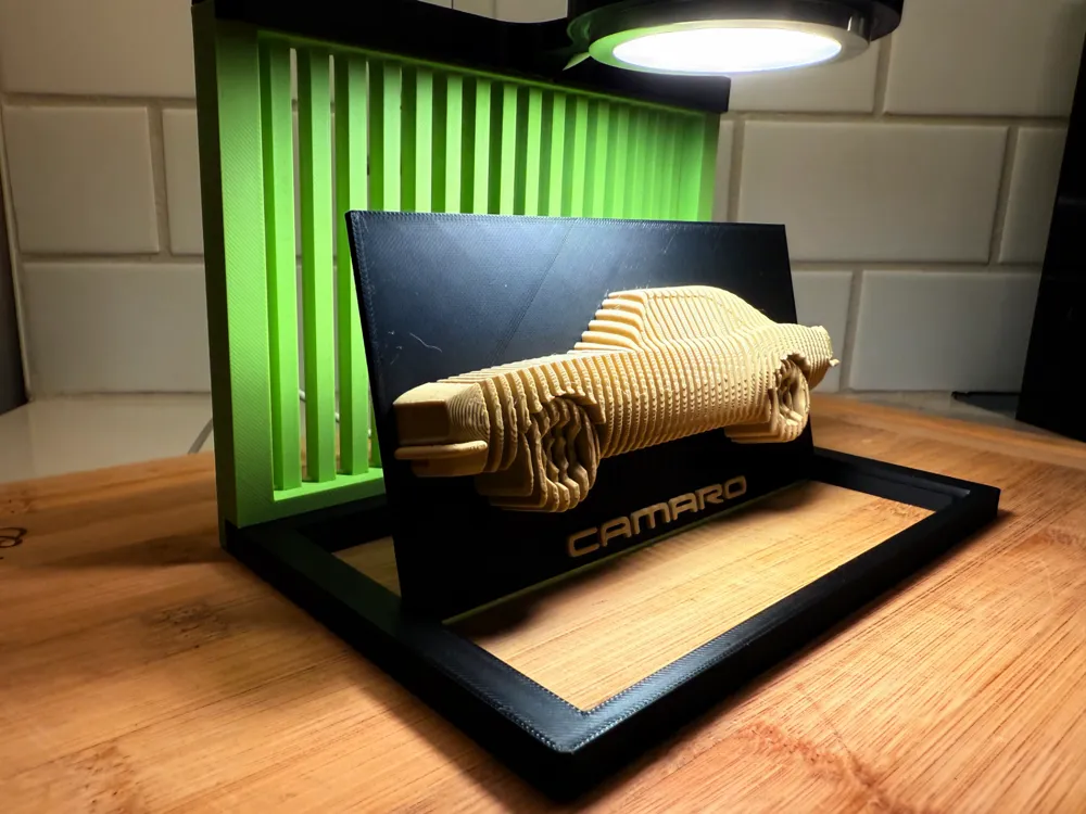 67 Chevy Camaro: Vertically Layered Car Art - Free 3D Print Model ...