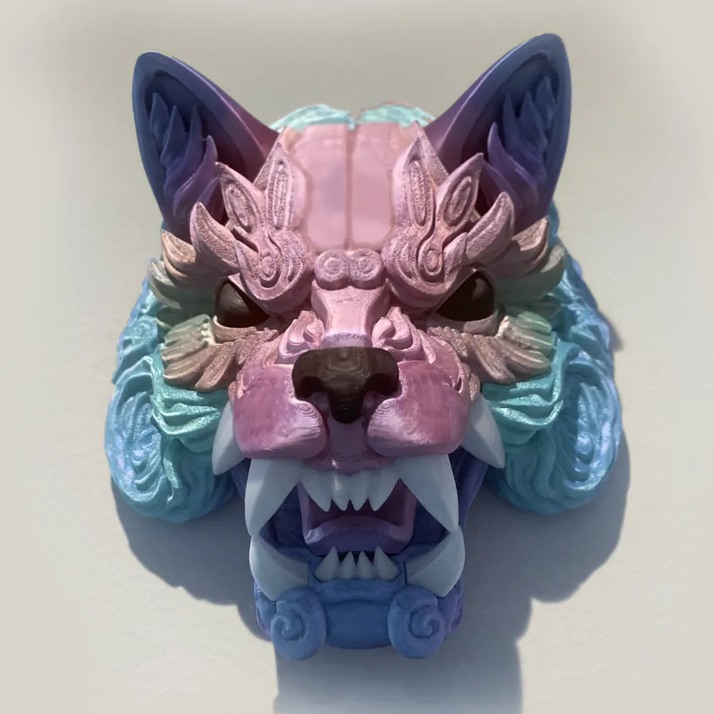 Dog Mask - Split Model - Wall Mount - Free 3D Print Model - MakerWorld