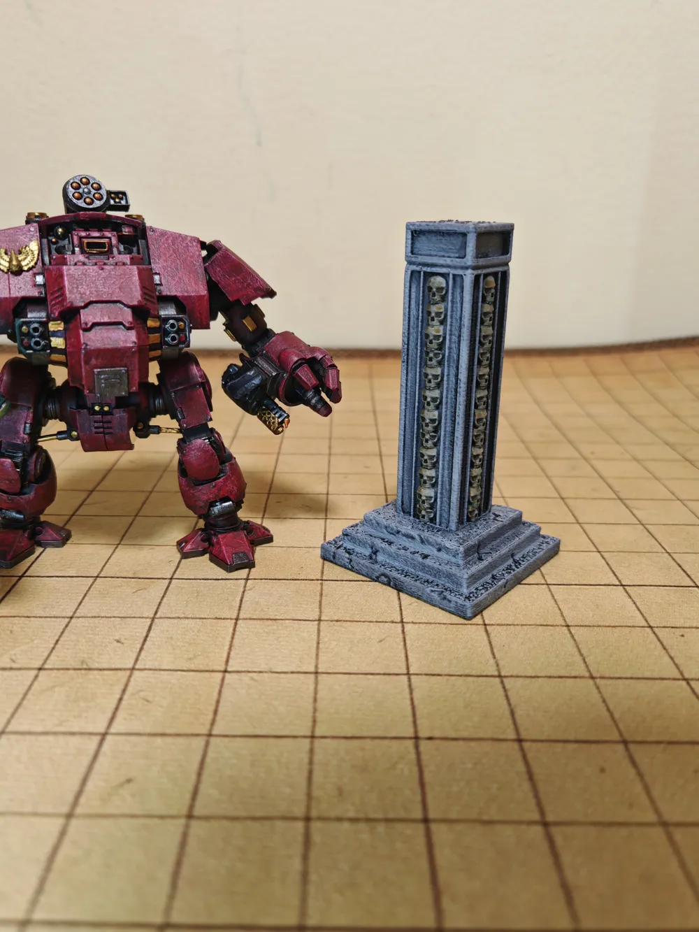 DnD Skull Pillar - War Game Terrain - Openlock - Free 3D Print Model ...