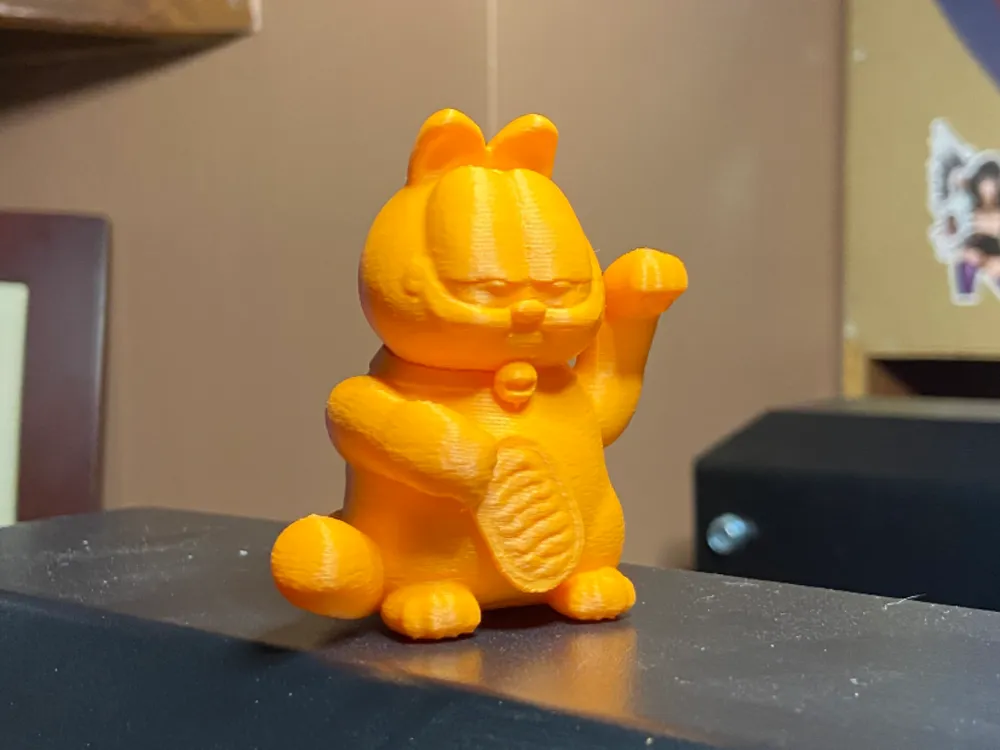 Garfield Lucky Cat Remixed by Helladog MakerWorld: Download Free 3D Models
