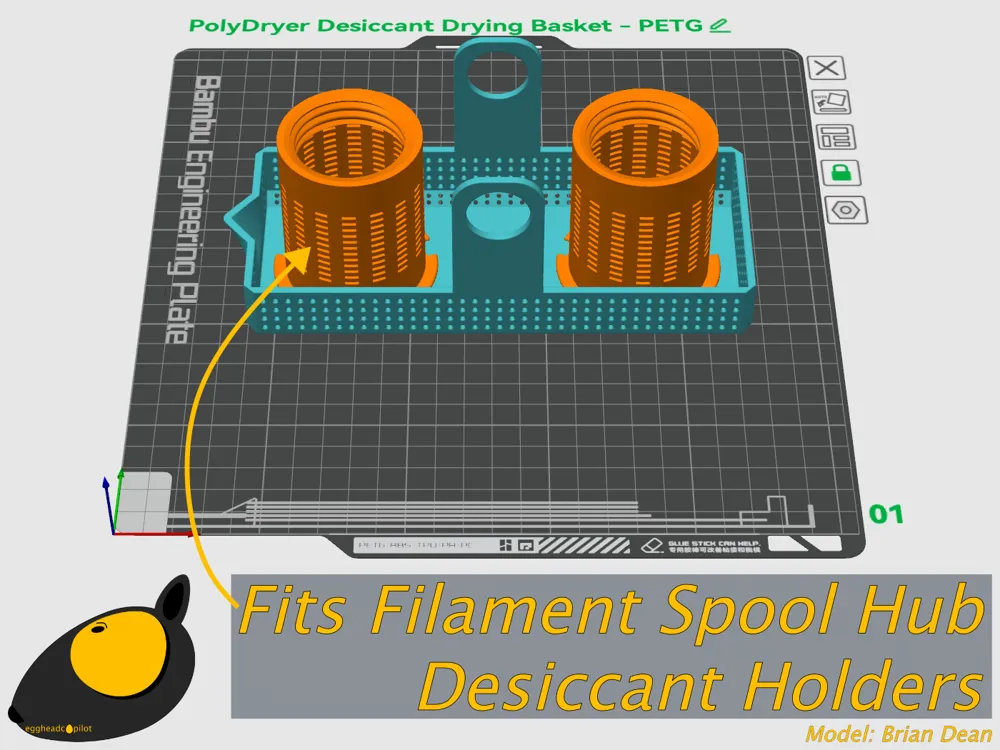 PolyDryer Desiccant Drying Basket by eggheadcopilot MakerWorld ...