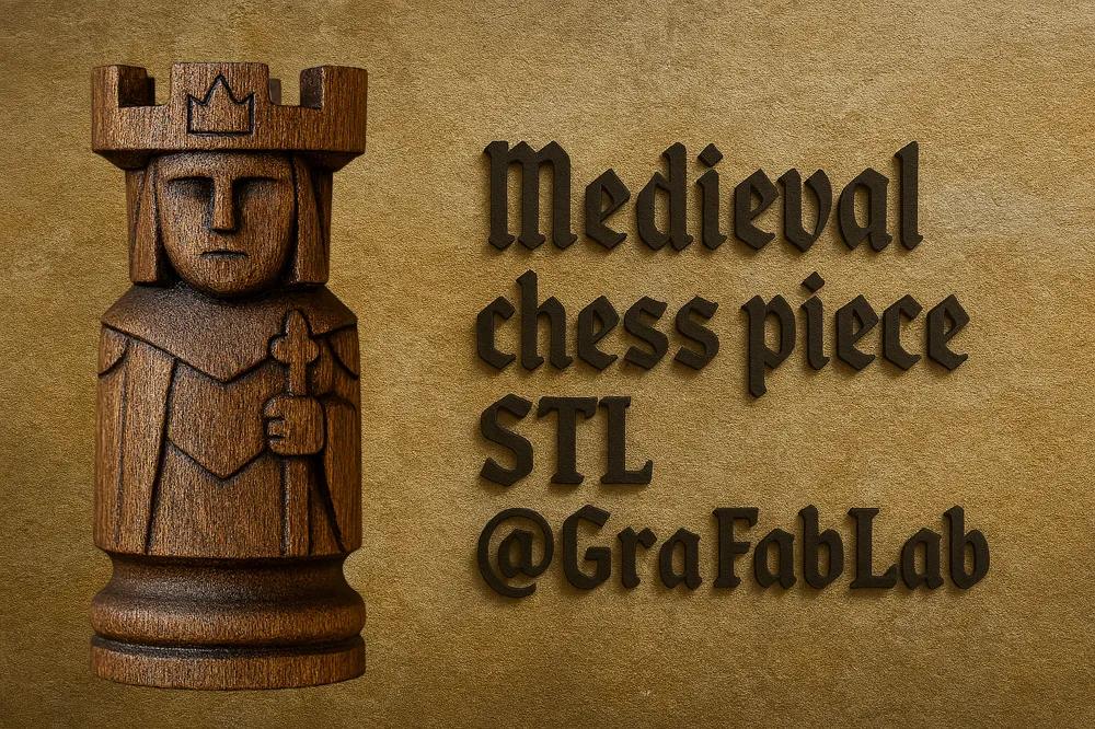 Medieval "Rook" - chess piece - Free 3D Print Model - MakerWorld