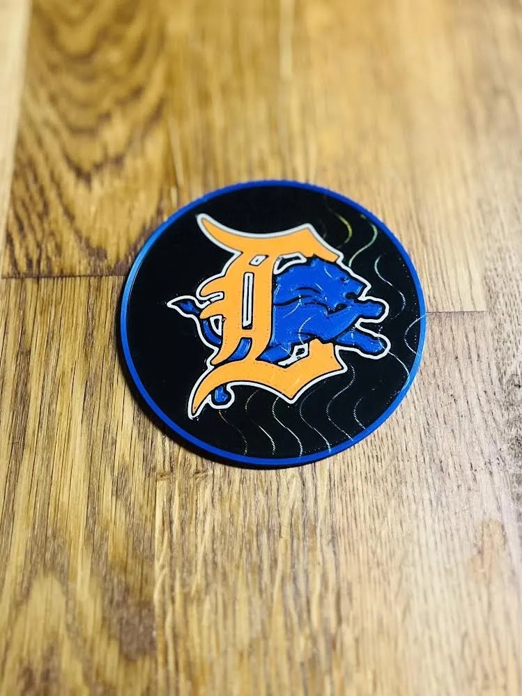 Detroit LIONS & TIGERS Coaster by DISQOLODEON MakerWorld: Download Free ...