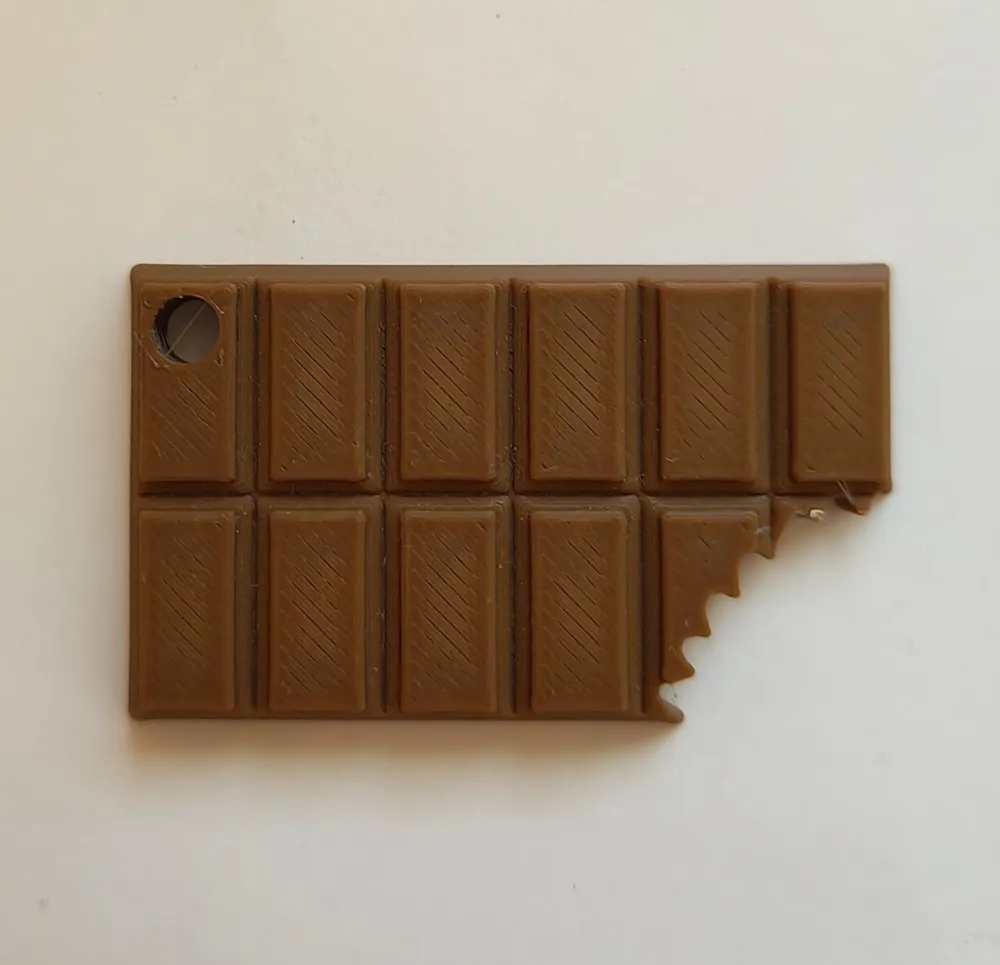 Chocolate bar bitten keychain by Astro - MakerWorld