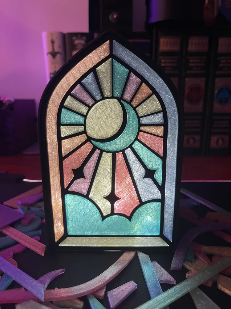 Stained Glass Moonlight Lantern Snap-Fit BookNook by Pages ...