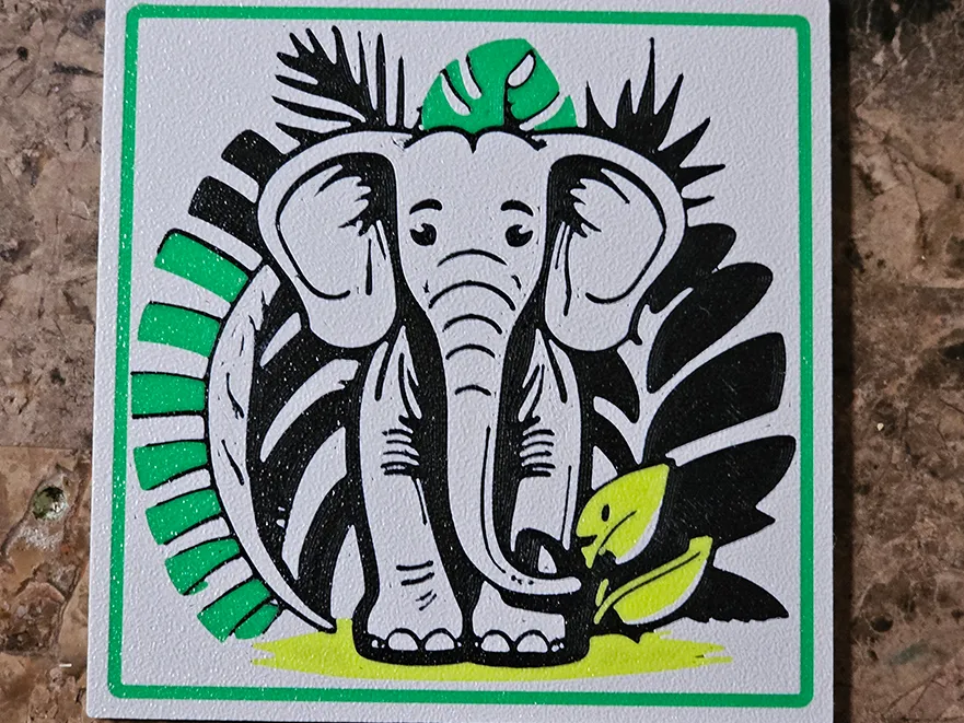 Cute Elephant coaster by antje - MakerWorld