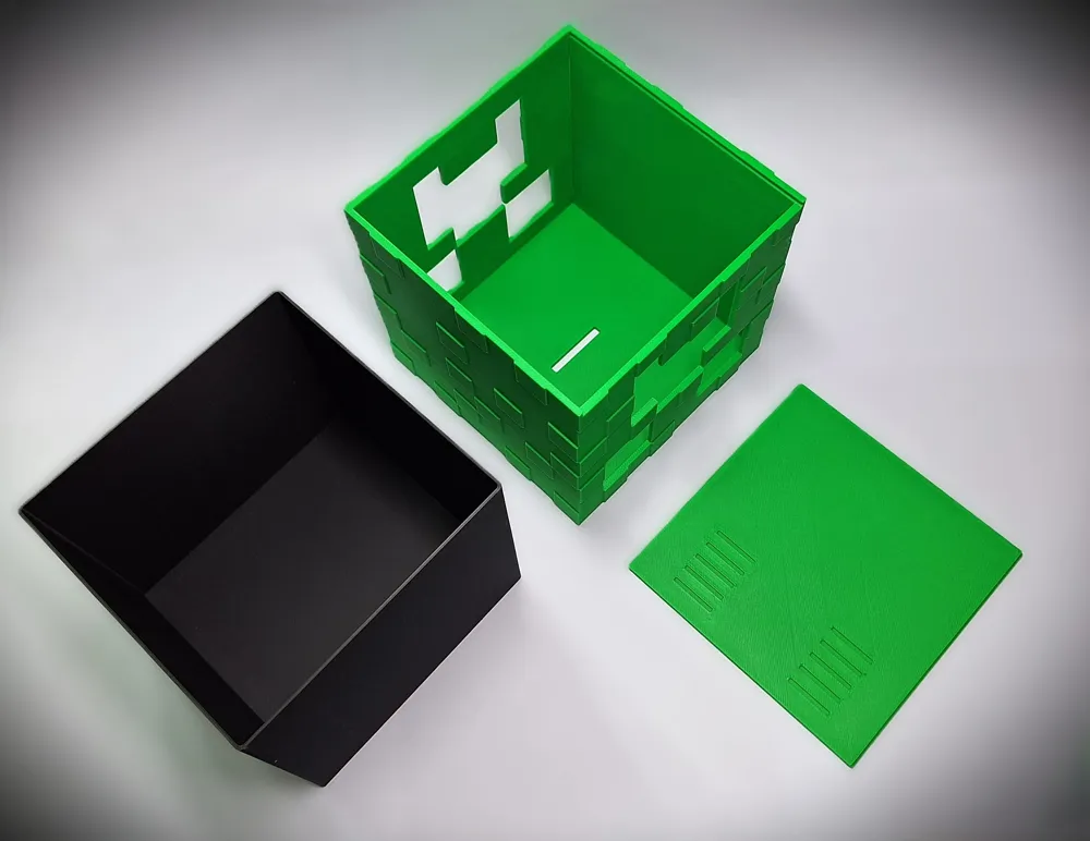 Minecraft Creeper Piggy Bank – Fully Printable - Free 3D Print Model ...