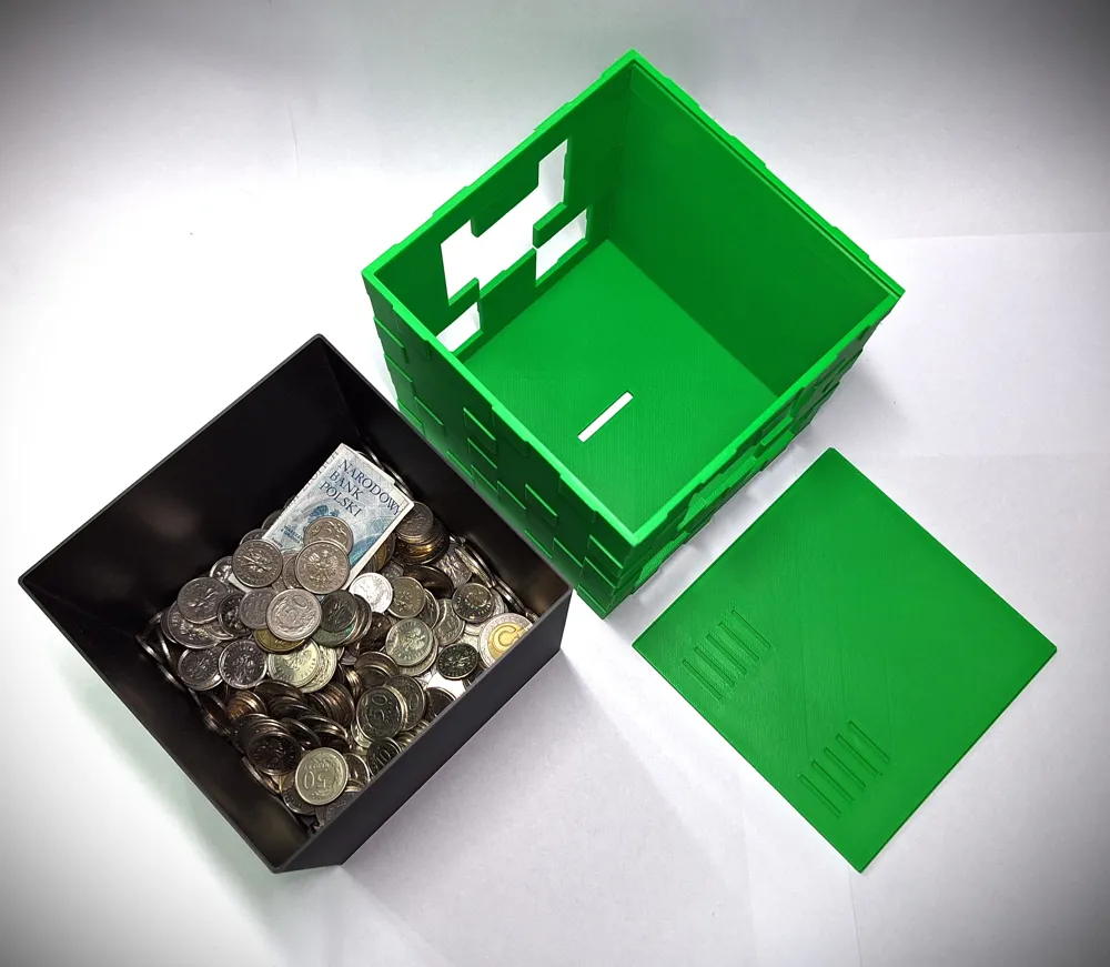 Minecraft Creeper Piggy Bank – Fully Printable - Free 3D Print Model ...