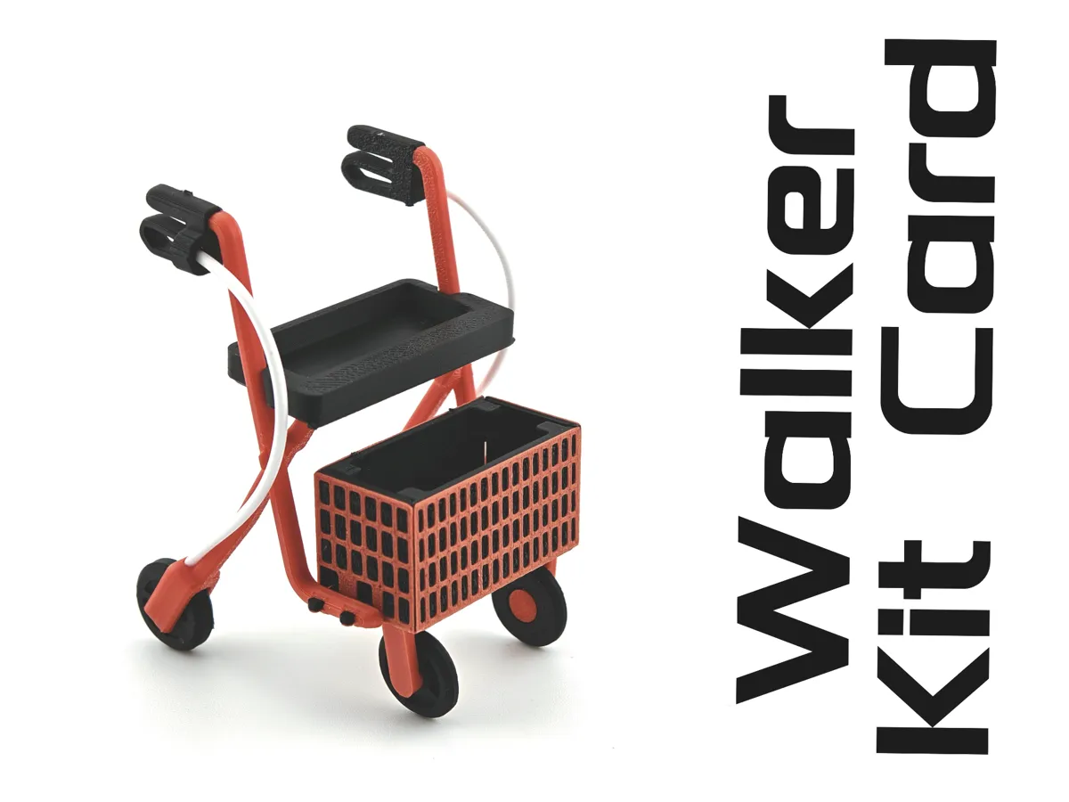 Walker Kit Card (Rollator) — Push-Pin, No-Glue by DjangoCashflow ...