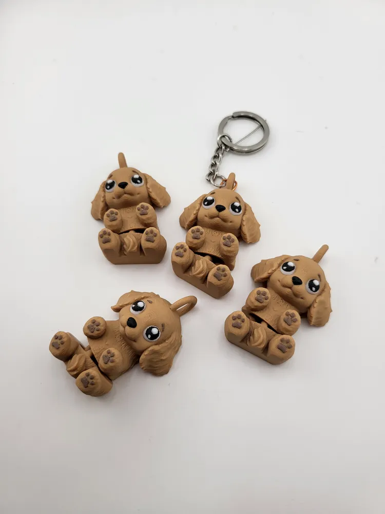 Labrador golden Retriever Flexi Toy Keychain - Free 3D Print Model ...