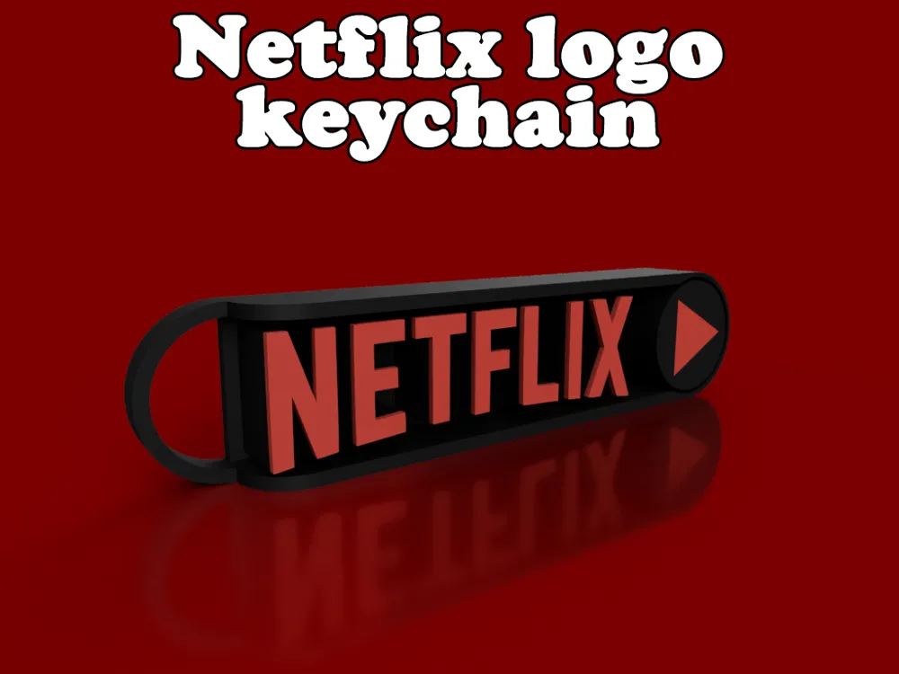 Netflix logo keychain by Forest87 - MakerWorld