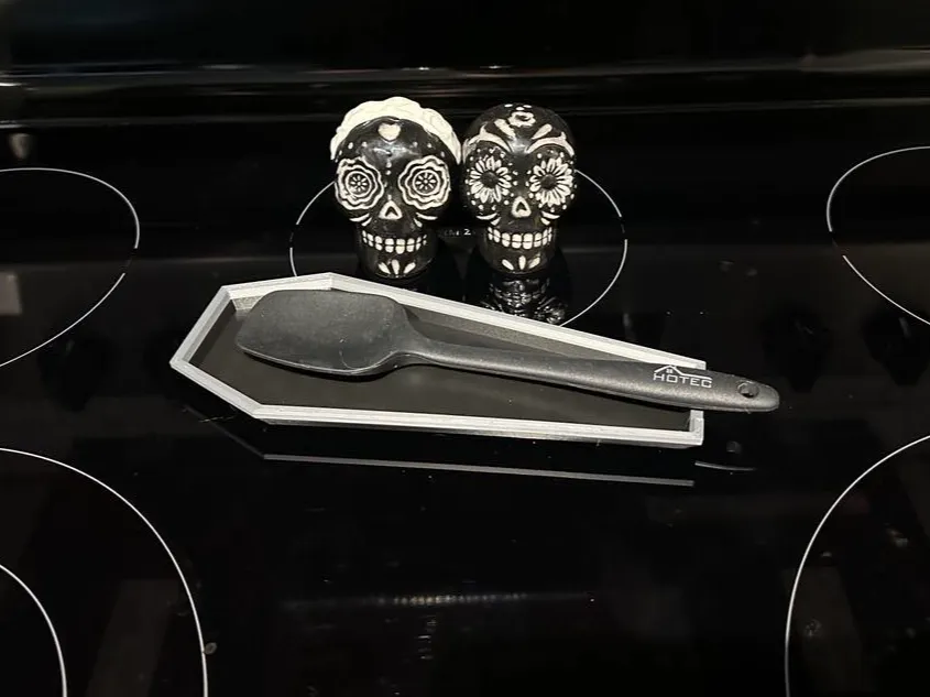 Gothic Coffin Shaped PETG Spoon Rest - Two Sizes by BATTCAVE MakerWorld ...