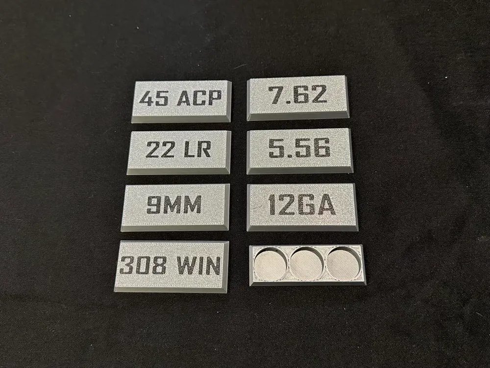 Ammo Box Tags - Magnetic & Glue On - Free 3D Print Model - MakerWorld