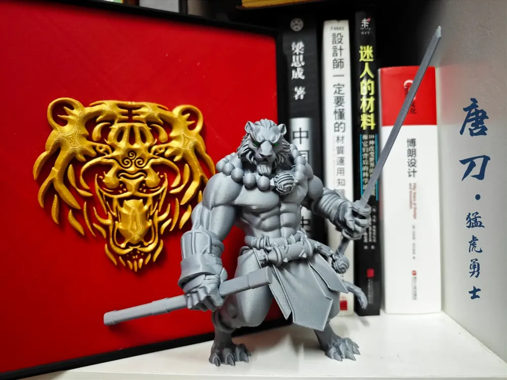 Mighty Tiger Warrior · Tang Dao (Full of Majesty) - Free 3D Print Model ...