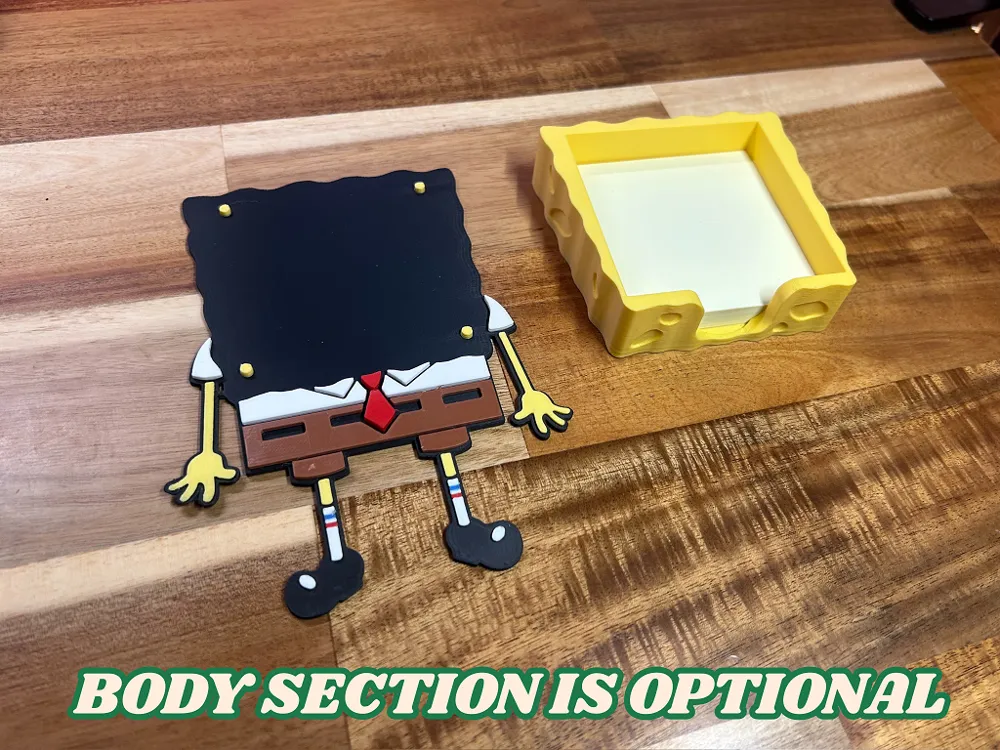 Spongebob Sticky Note Holder by Rusty Tractor MakerWorld: Download Free ...