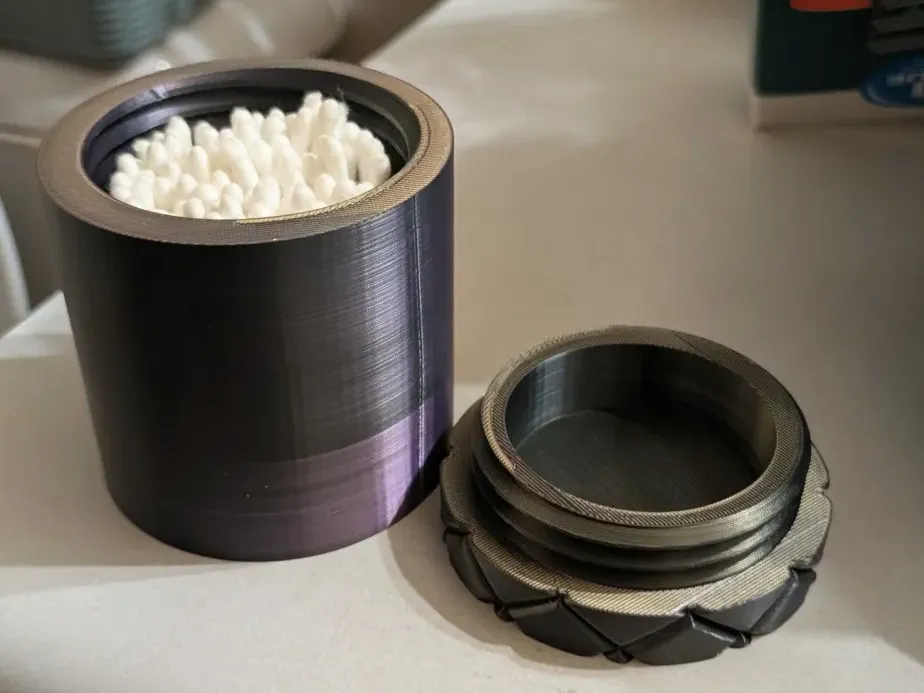 Q-tip Container with Twistable lid - Free 3D Print Model - MakerWorld