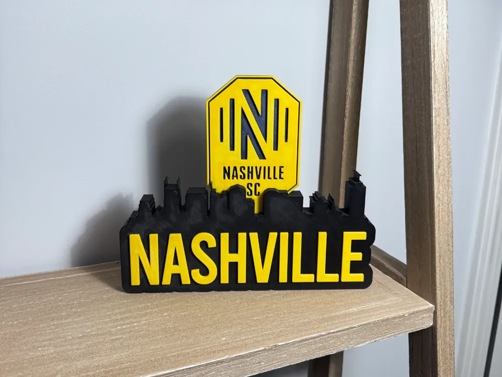 Nashville SC soccer club skyline by Scott Burton MakerWorld: Download Free 3D Models