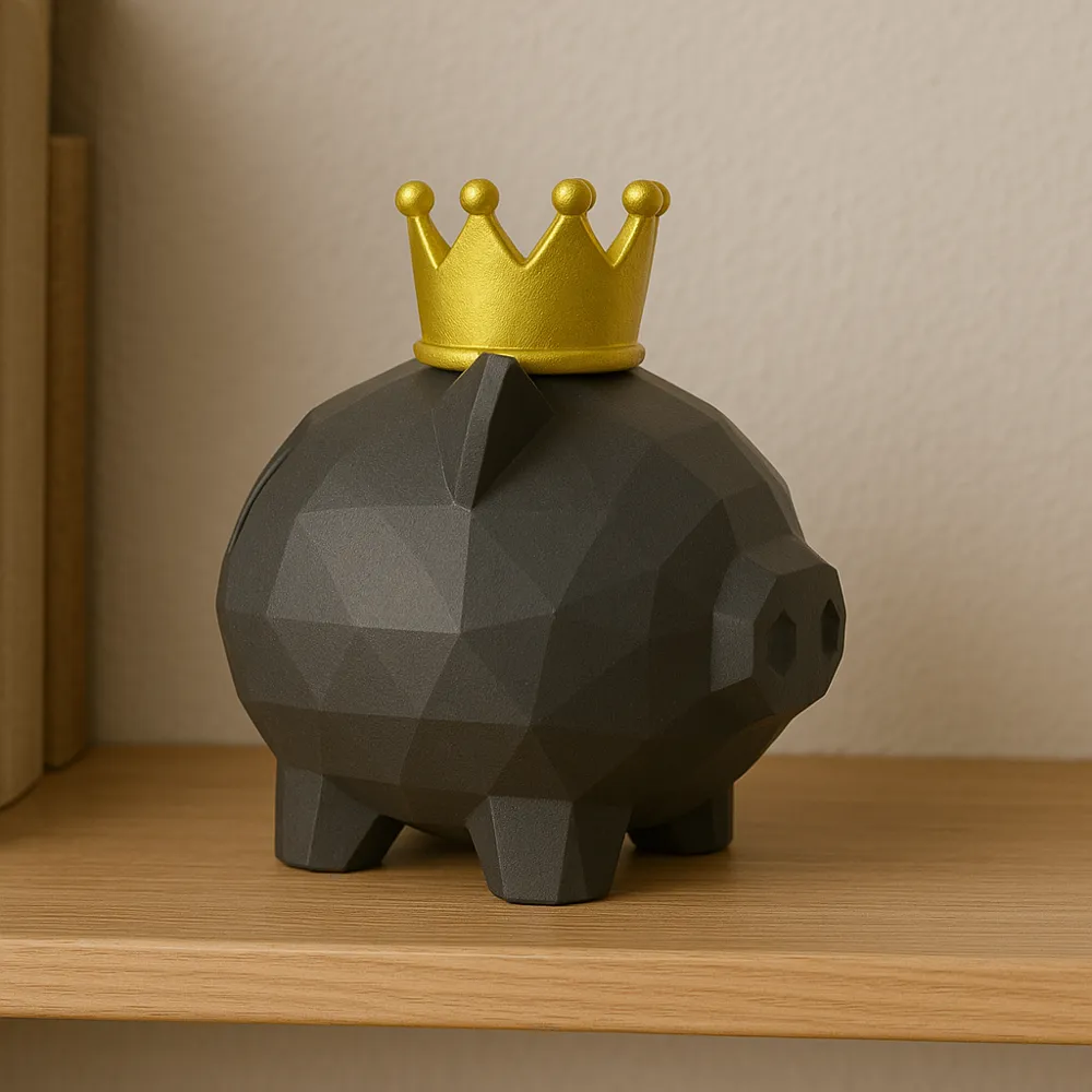 Ping - Pig King Piggy Bank by wojtekrool MakerWorld: Download Free 3D ...