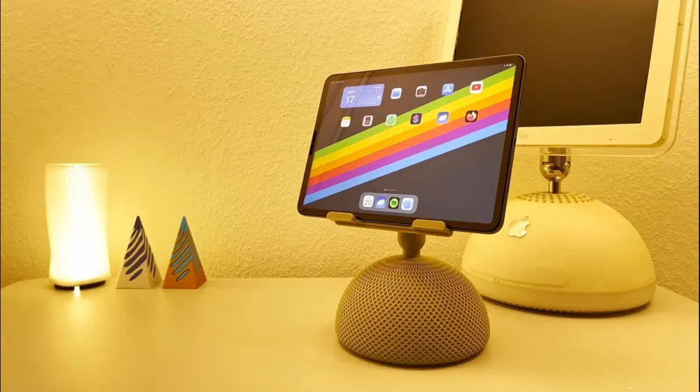 iPad Stand (retro iMac inspired design) - Free 3D Print Model - MakerWorld