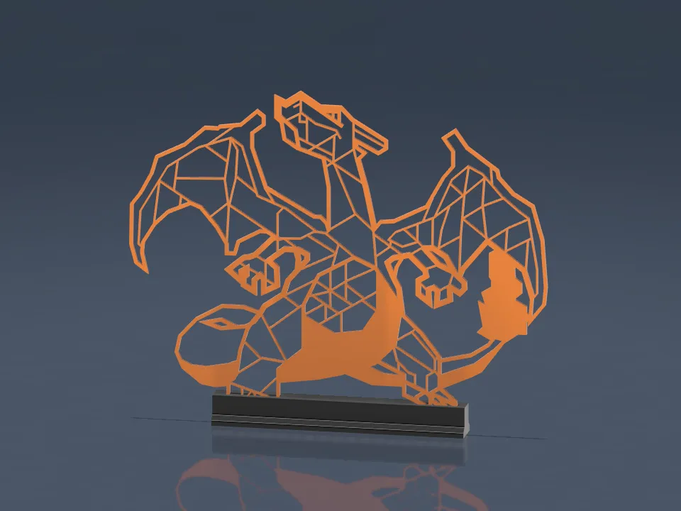 Low Poly Charizard - Free 3D Print Model - MakerWorld