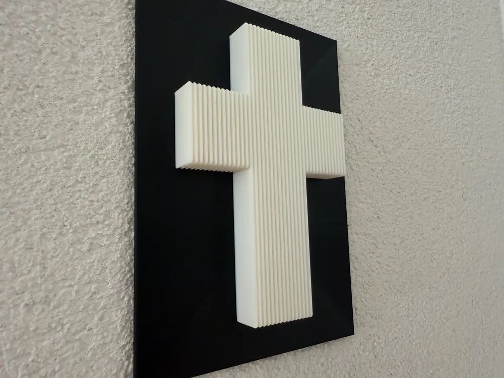 Layered 3D Cross Wall Art by SwissPrint MakerWorld: Download Free 3D Models