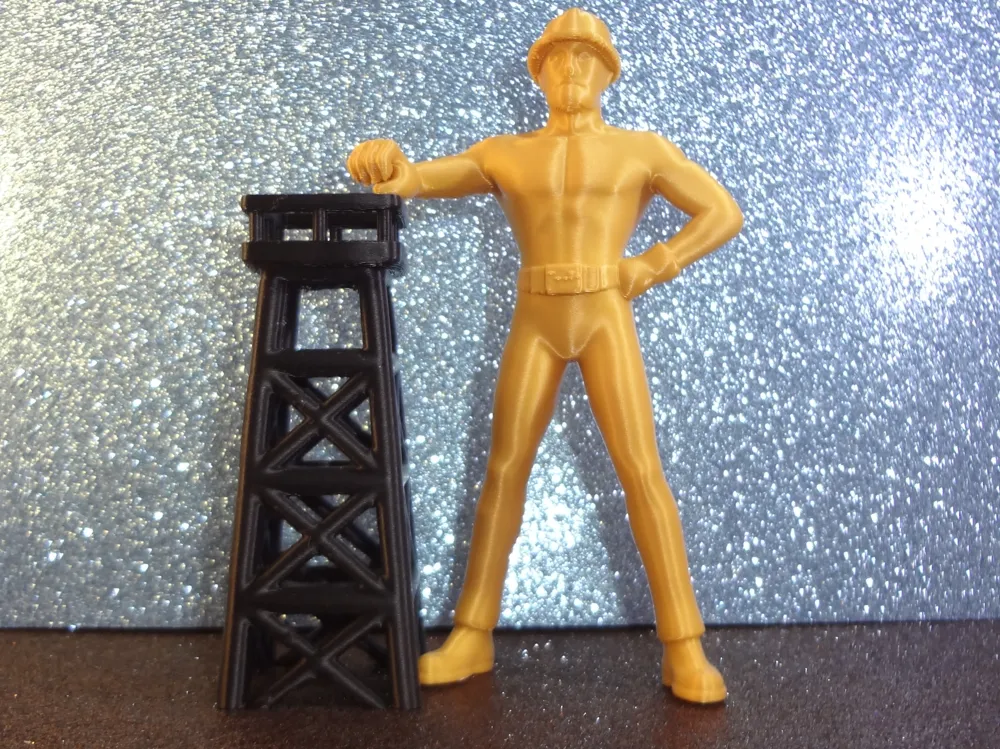 Iconic Tulsa Golden Driller Figurine - No AMS! - Free 3D Print Model ...