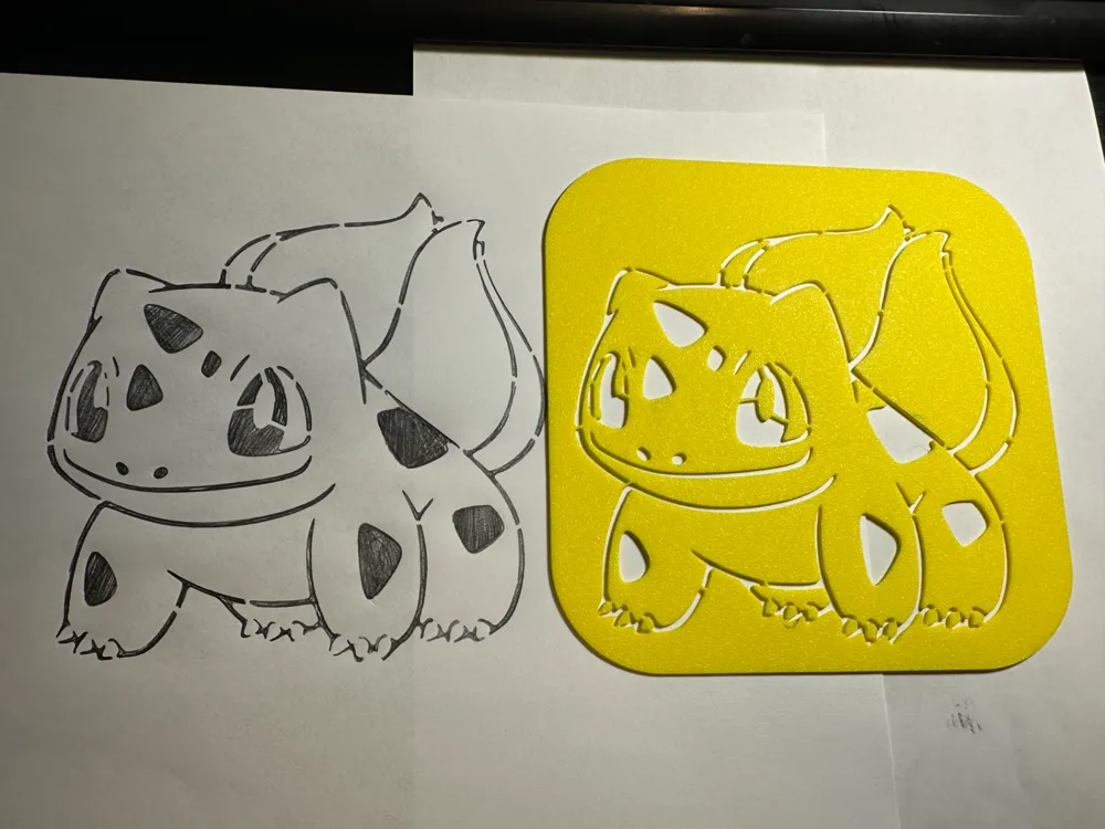 Bulbasaur Stencil by SWElite MakerWorld: Download Free 3D Models