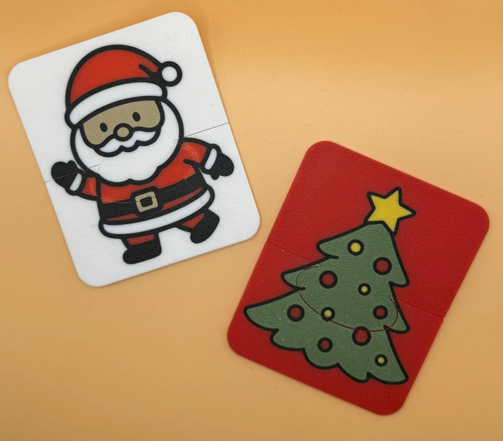 2-Piece Christmas Puzzle Pack - Free 3D Print Model - MakerWorld