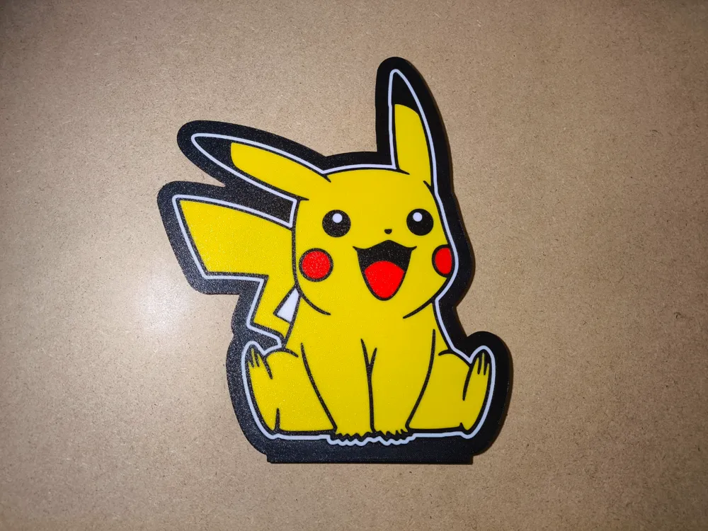 Pikachu sitting Lightbox LED Lamp by braga3dprint - MakerWorld