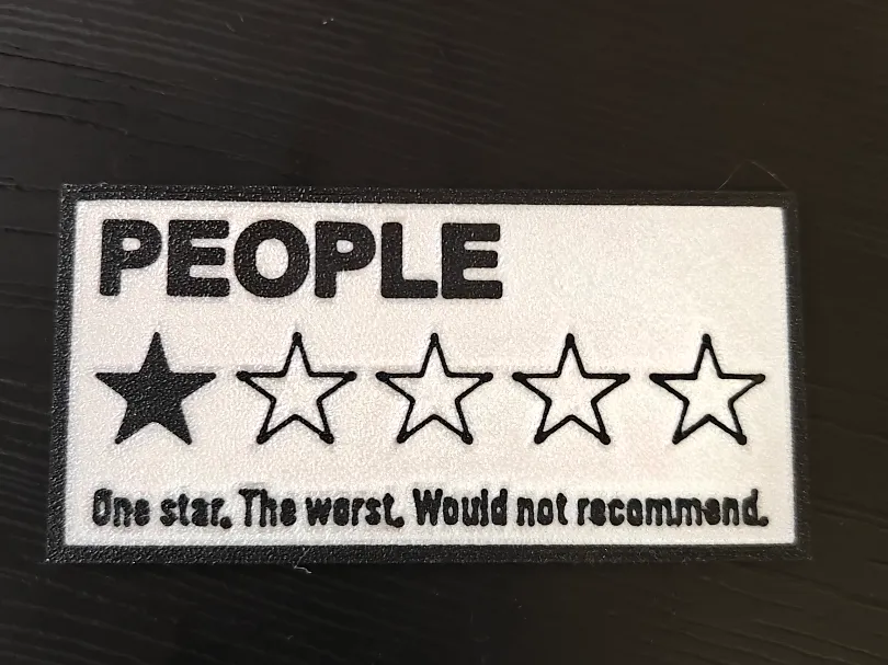 Sign People 1 star - Free 3D Print Model - MakerWorld