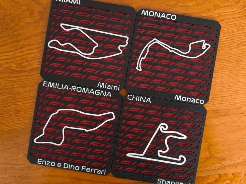 Formula 1 2024 Grand Prix races coasters by drodfro - MakerWorld