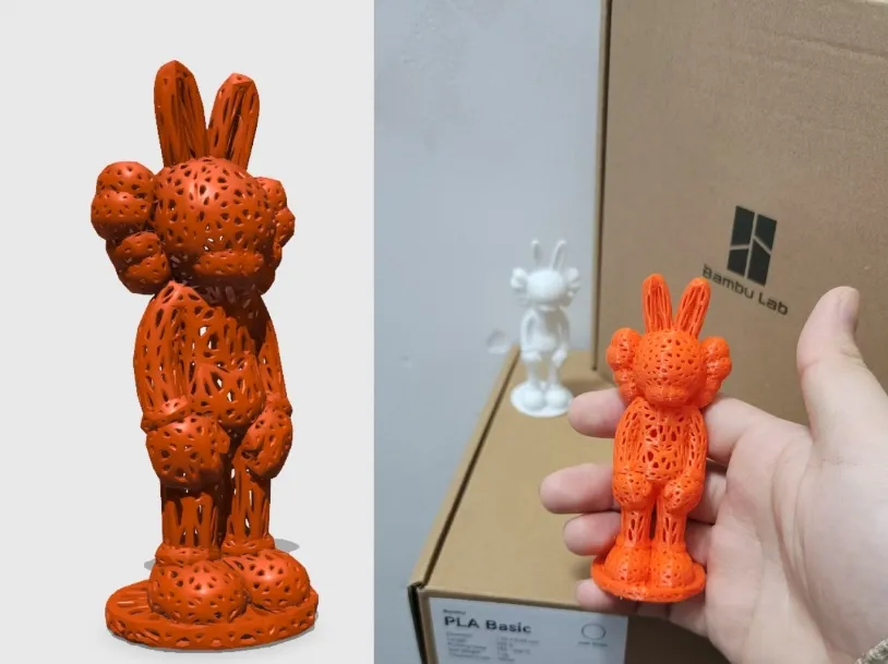 Versión artística de KAWS bunny rabbit bearbrick por Boombulab ...