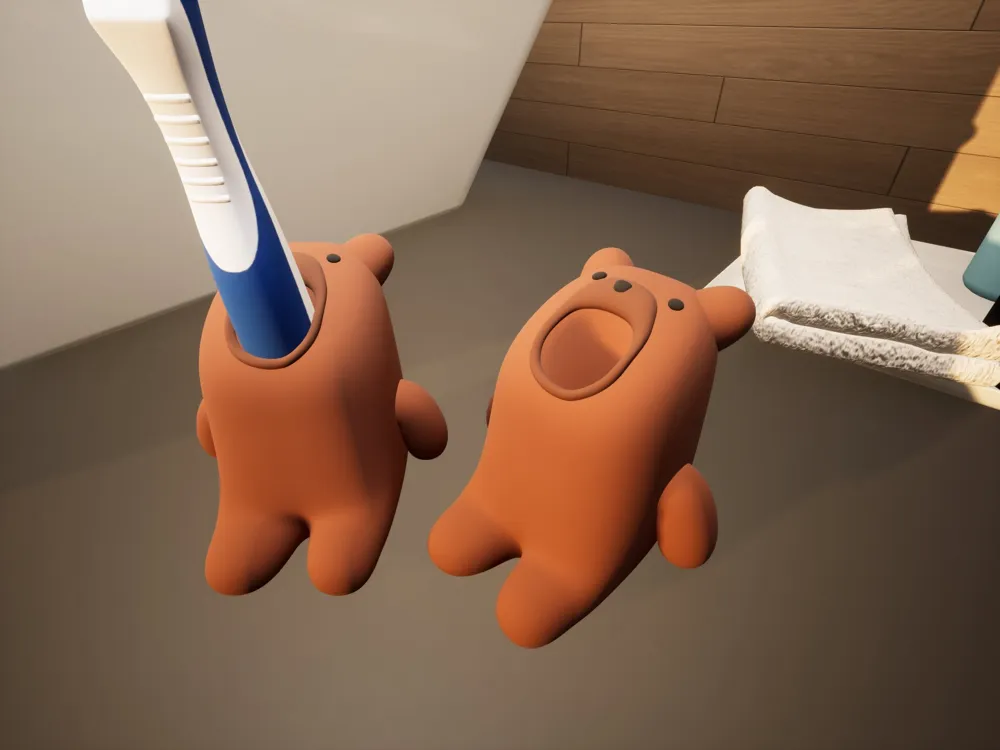 Bear Toothbrush Stand | Cute Pen Holder by Julia - MakerWorld