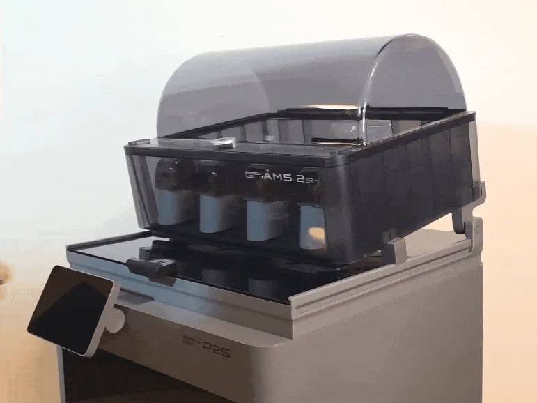 P2S / X2D 增高架 - AMS 翻盖器 V1 - 免费 3D 打印模型 - MakerWorld