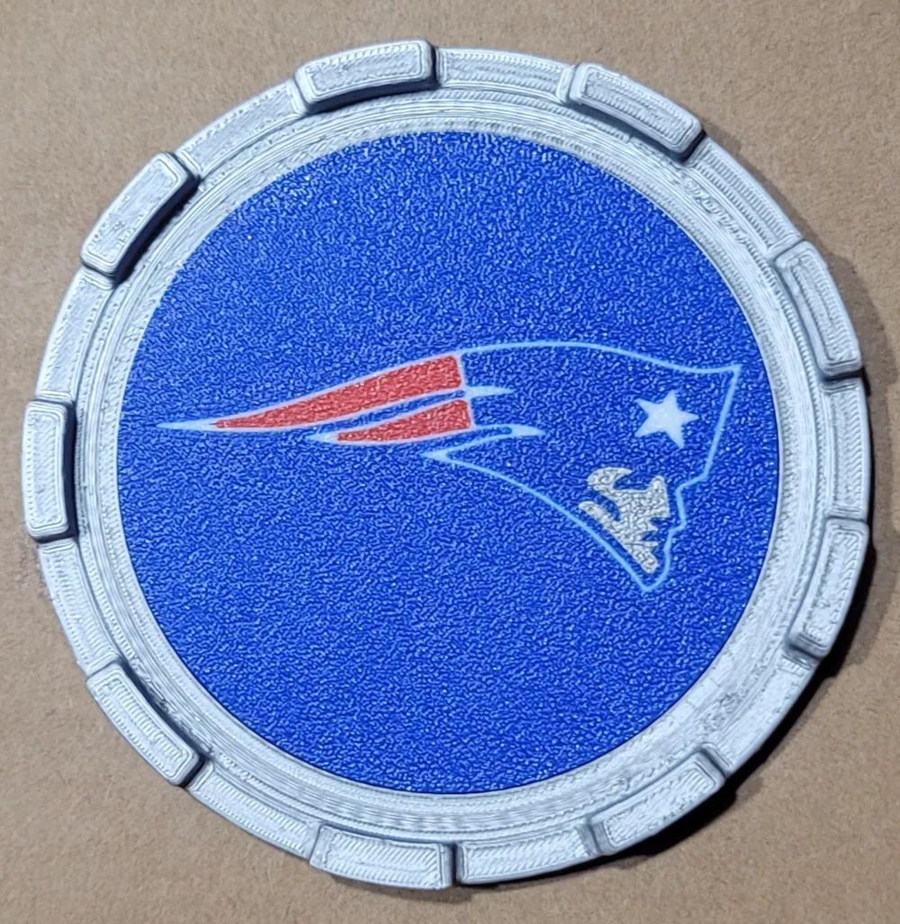COASTER MASTER INSERT - NEW ENGLAND PATRIOTS by mercadogarzas - MakerWorld