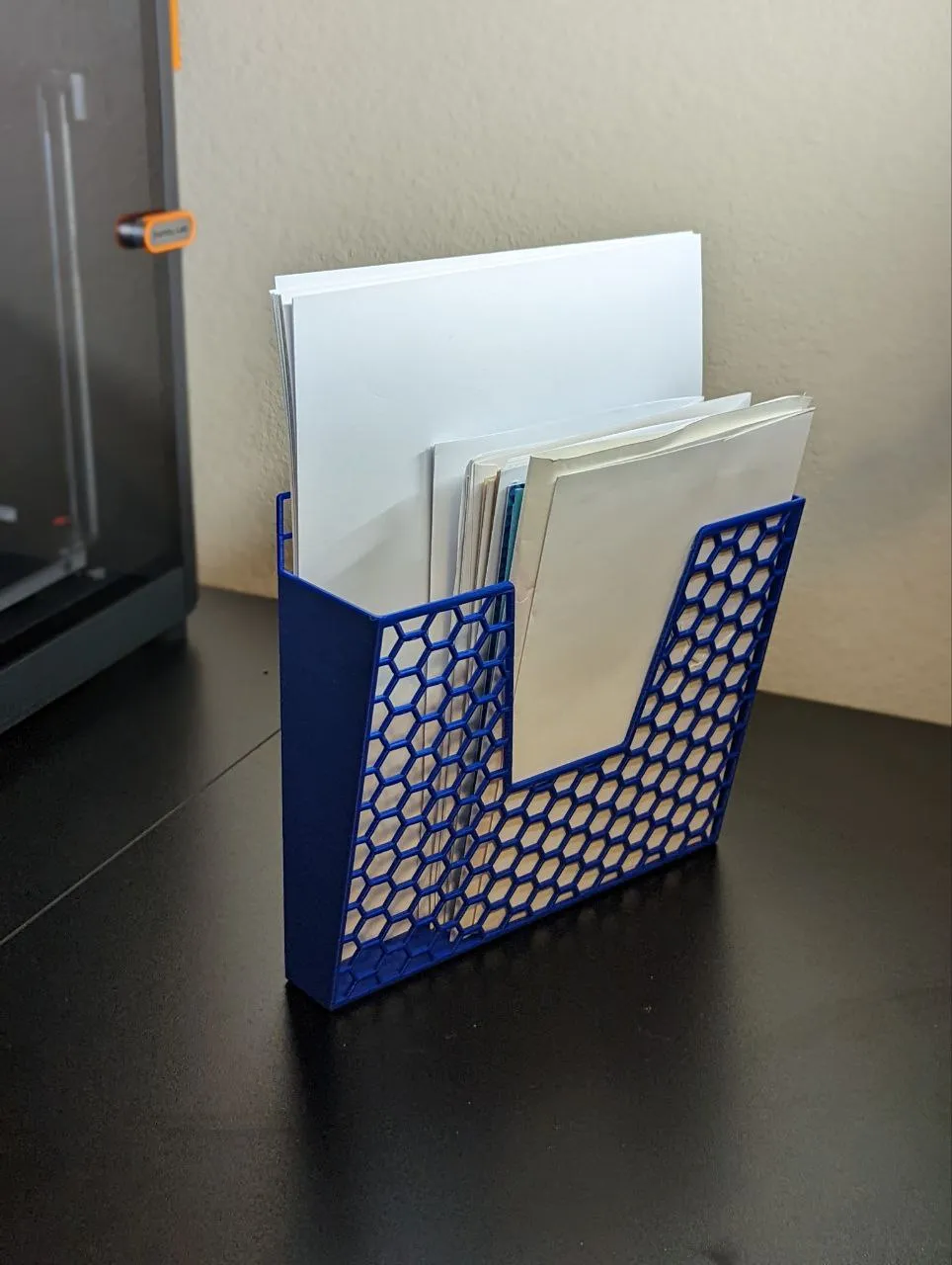 Mail / Paper Holder Wall Honeycomb Angle Inbox by Cable MakerWorld ...