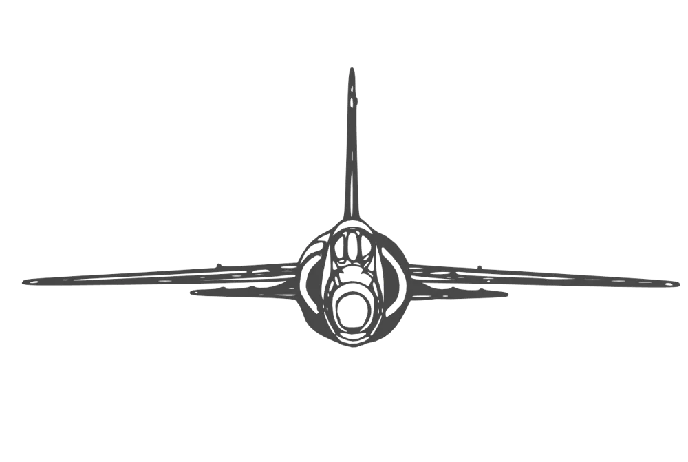 Grumman F11F Tiger - Vintage Jet - 2D Line Art by Fight2Fly - MakerWorld