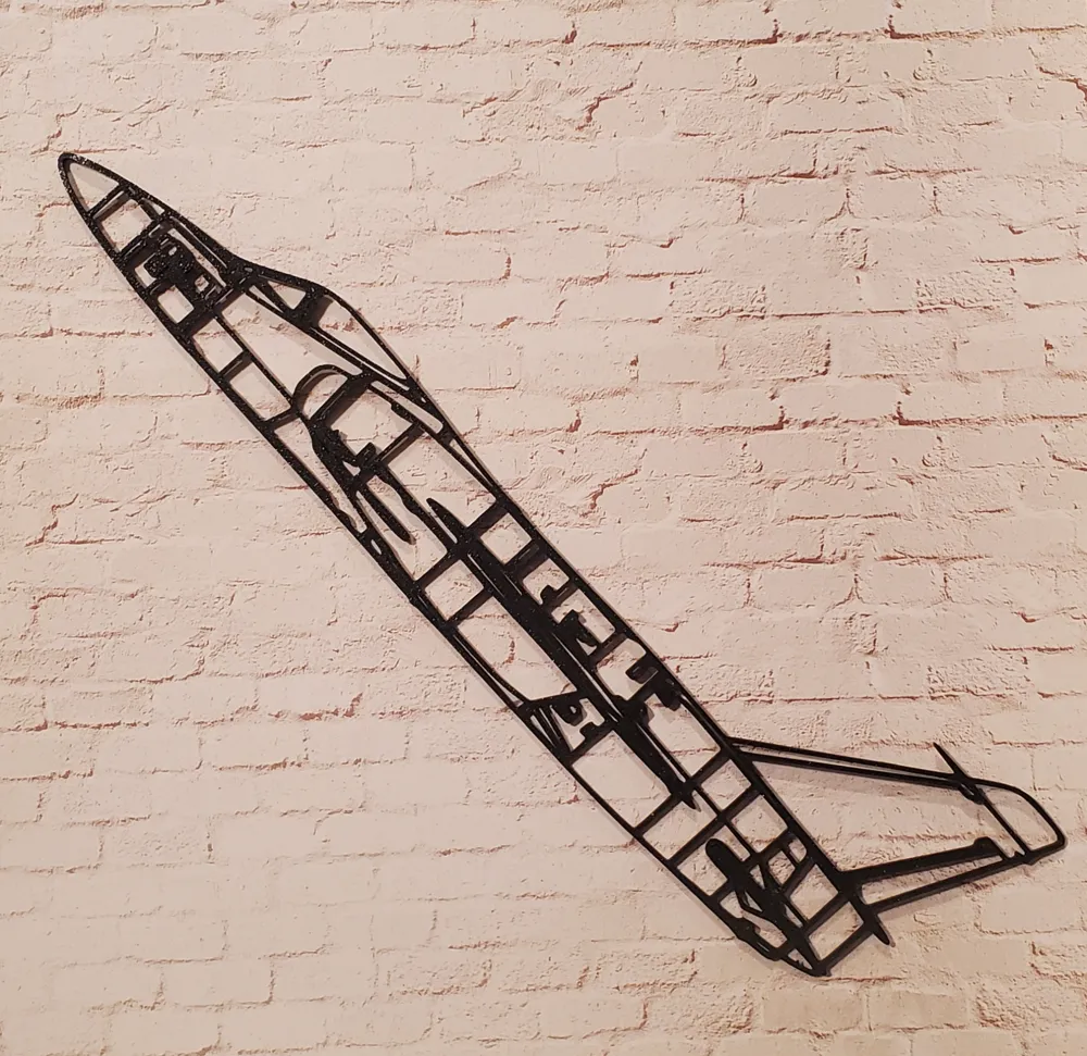 Grumman F11F Tiger - Vintage Jet - 2D Line Art by Fight2Fly - MakerWorld