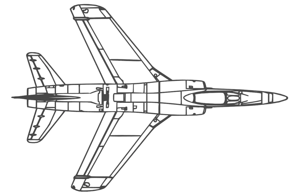 Grumman F11F Tiger - Vintage Jet - 2D Line Art by Fight2Fly - MakerWorld