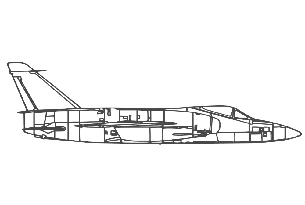 Grumman F11F Tiger - Vintage Jet - 2D Line Art by Fight2Fly - MakerWorld