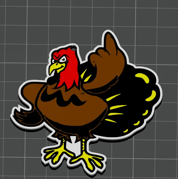 Middle Finger Turkey Key Chain by Picture_it - MakerWorld