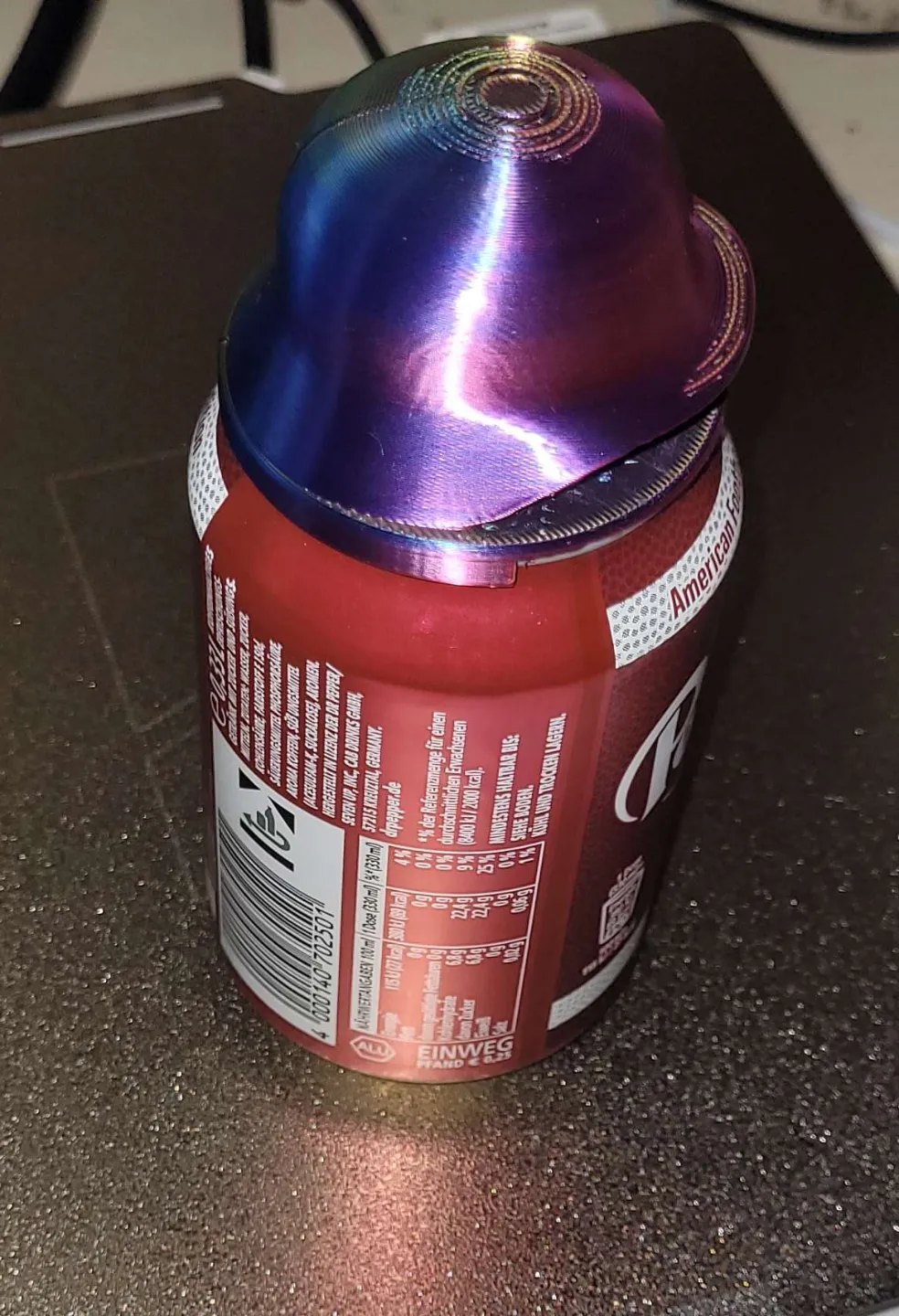 Protective cover for beverage cans with helmet by Dresdner - MakerWorld