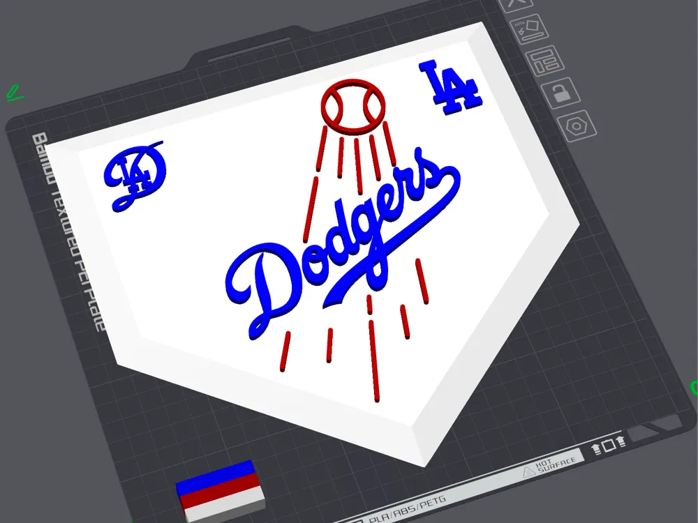 LA Dodgers Logo Home Plate - Free 3D Print Model - MakerWorld