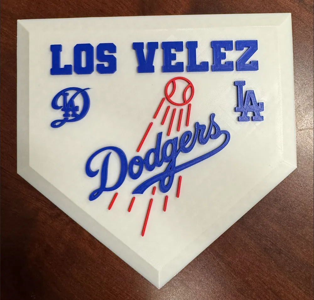 LA Dodgers Logo Home Plate - Free 3D Print Model - MakerWorld